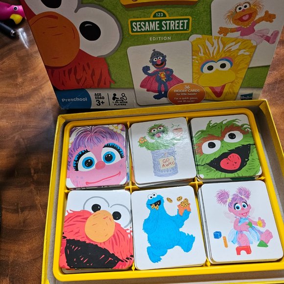 Hasbro | Toys | Hasbro Memory Game Sesame Street Matching Cards Elmo ...